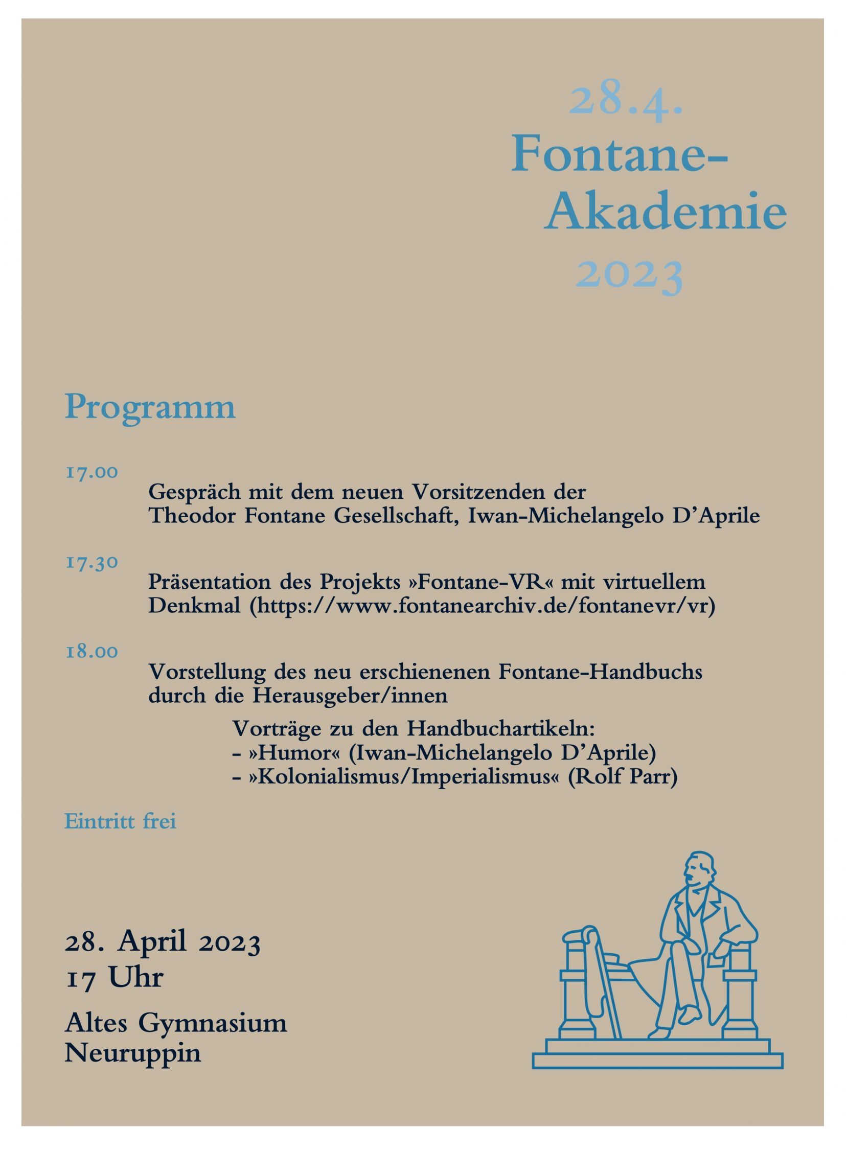 Veranstaltungshinweis: Fontane-Akademie 2023 am 28. April in Neuruppin ...